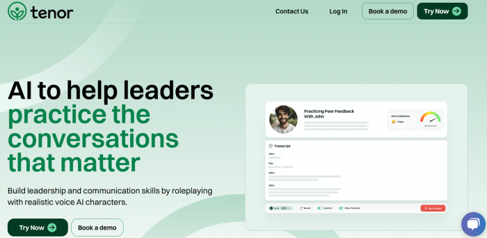 "Tenor Raises $5.4M To Revolutionize Leadership With AI"